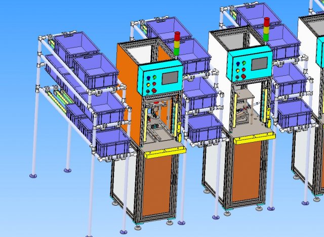 switch assembly line 3D Model in Machines 3DExport