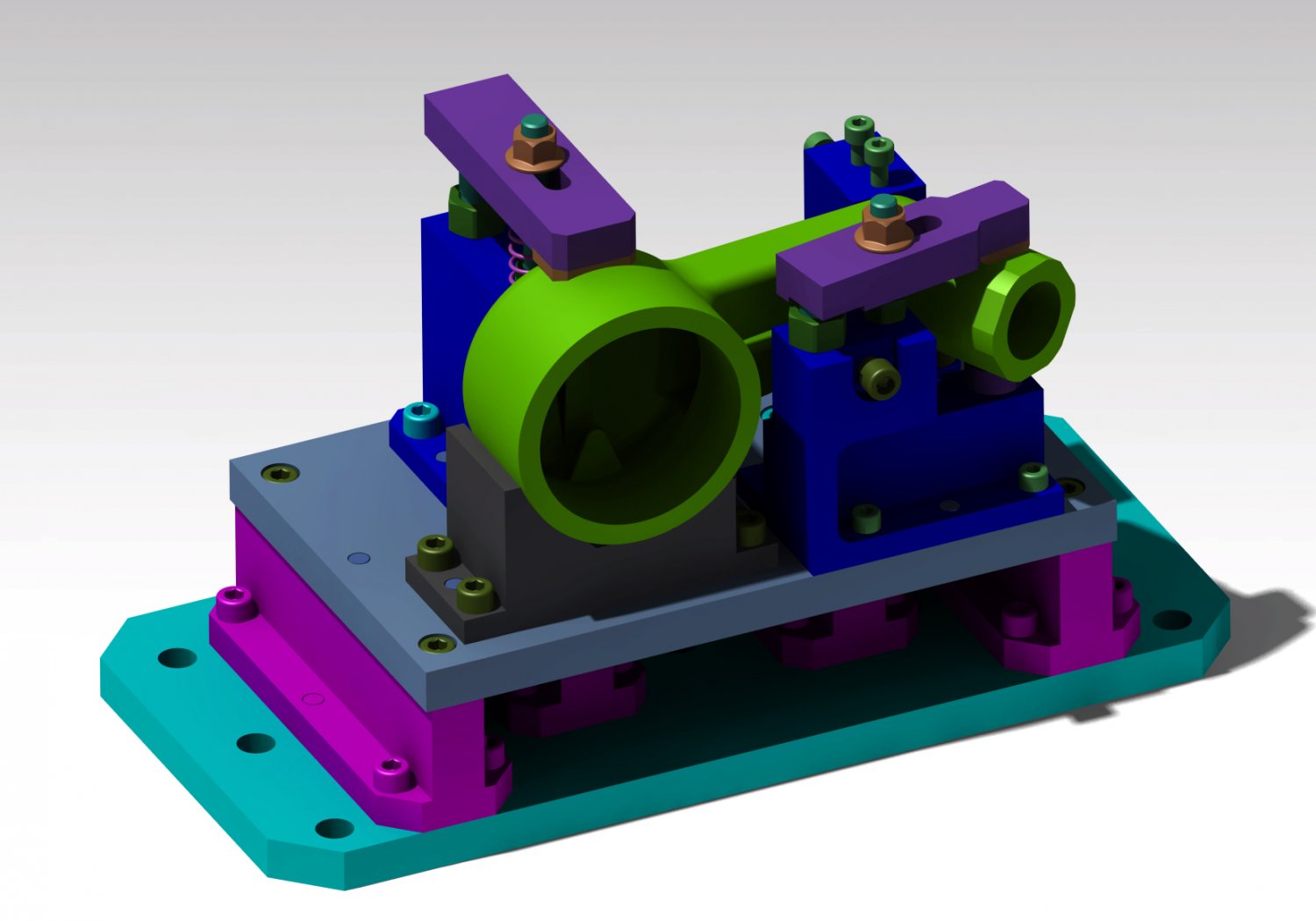 fixture of horizontal machining center Modelados 3D in Máquinas 3DExport