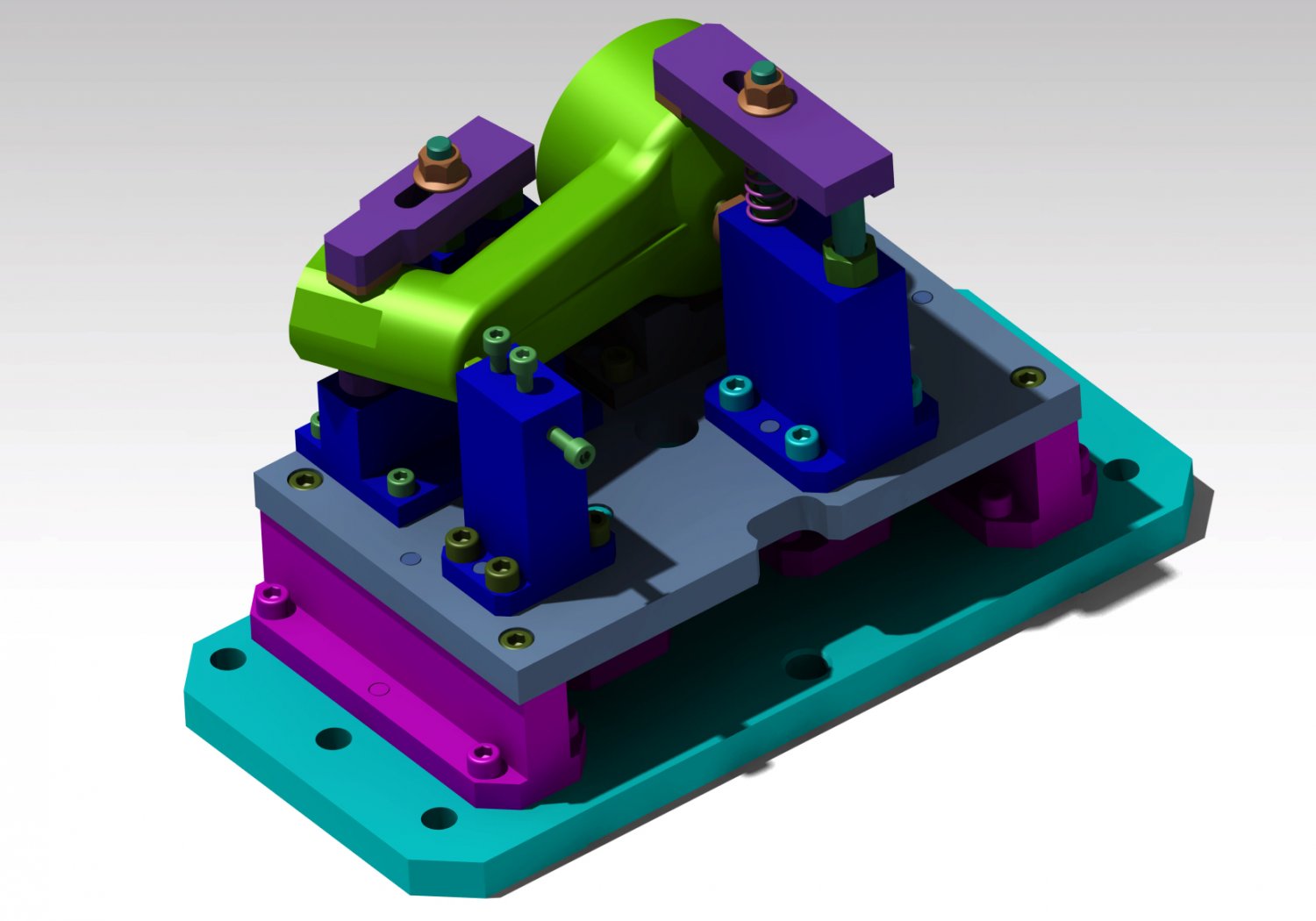 Fixture of horizontal machining center 3D Model in Machines 3DExport