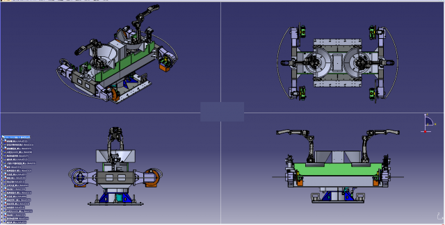 three axis horizontal rotary positioner 3D Model in Machines 3DExport