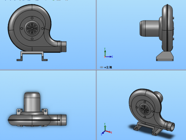 zy series centrifugal blower 3D Model in Machines 3DExport