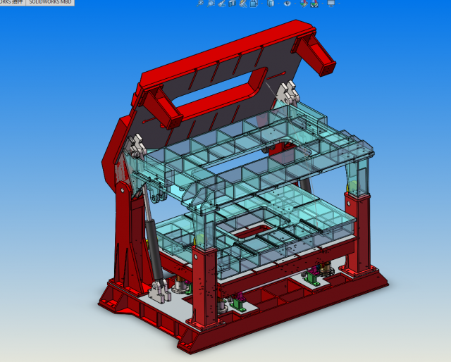 turnover hydraulic mold base 3D Model in Machines 3DExport
