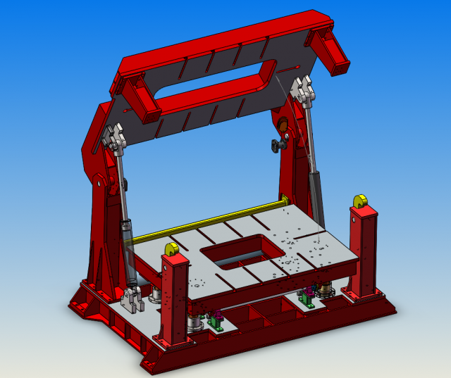 turnover hydraulic mold base 3D Model in Machines 3DExport