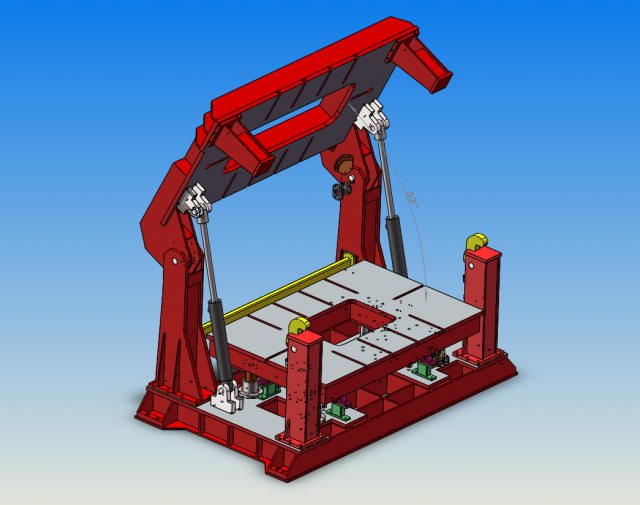 turnover hydraulic mold base 3D Model in Machines 3DExport