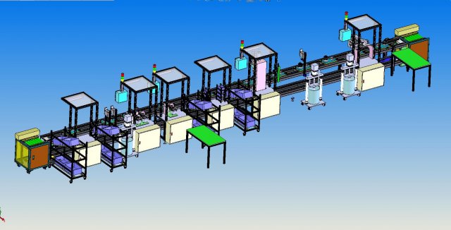 generator assembly line drawing file scheme 3D Model in Machines 3DExport
