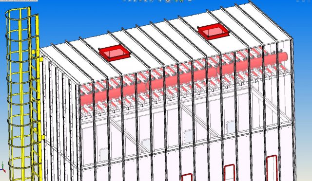 80000 air volume cartridge filter inclined cartridge filter 3D Model in ...