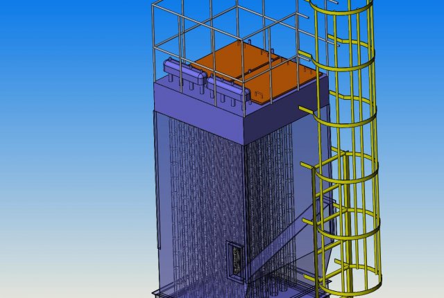 of pulse bag filter 3D Model in Machines 3DExport