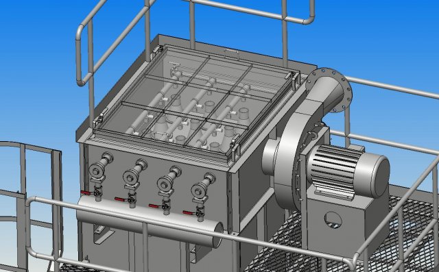 of water film precipitator 3D-Modell in Maschinen 3DExport