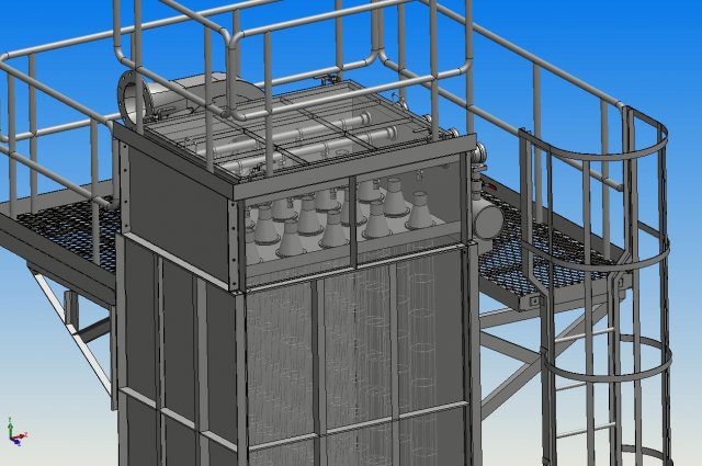 of water film precipitator 3D-Modell in Maschinen 3DExport