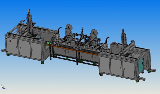 mobile phone film assembly line 3D Model in Machines 3DExport