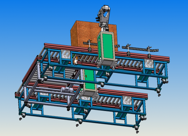carton packaging inspection line robot inspection 3D Model in Machines ...