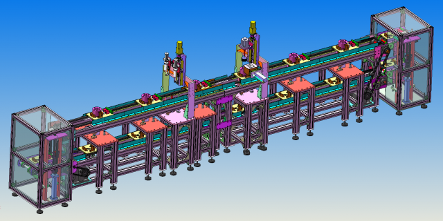 automatic assembly dispensing line 3D Model in Machines 3DExport