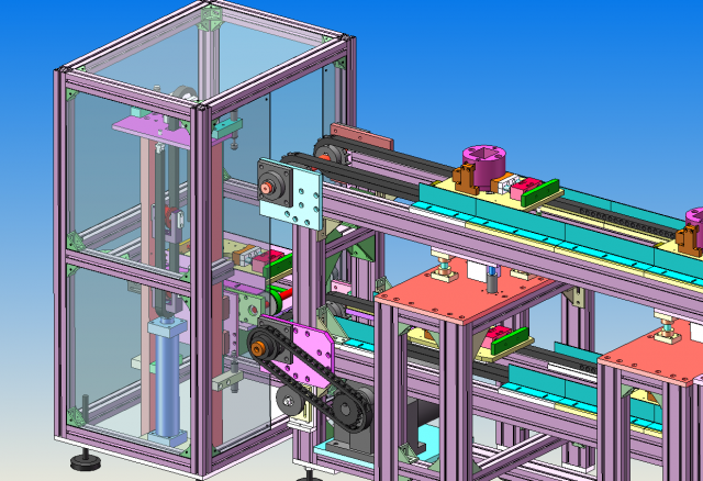 automatic assembly dispensing line 3D Model in Machines 3DExport