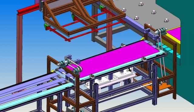 elevator sheet metal feeding and forming assembly line scheme 3D Model ...