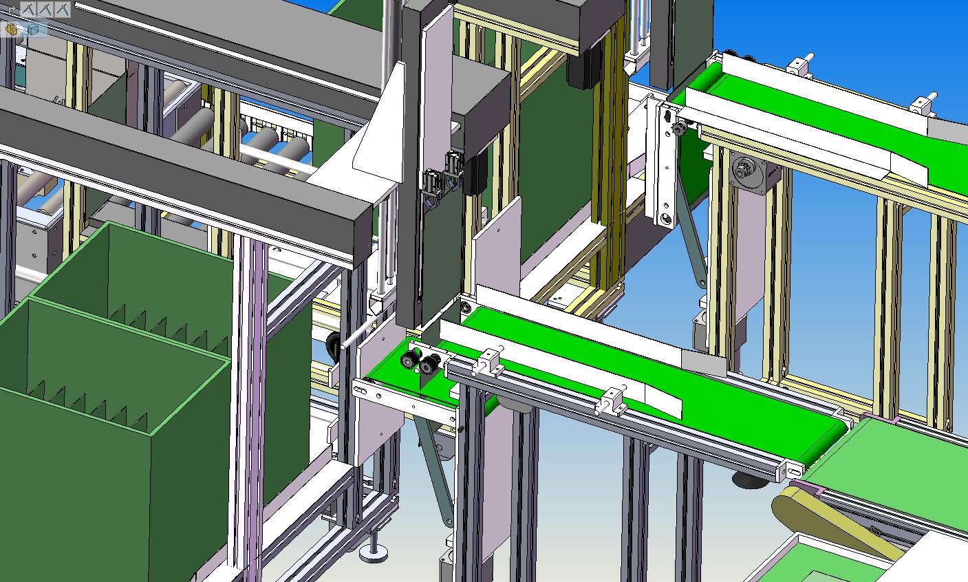 Automatic packing line - packing sorting and stacking equipment line 3D ...