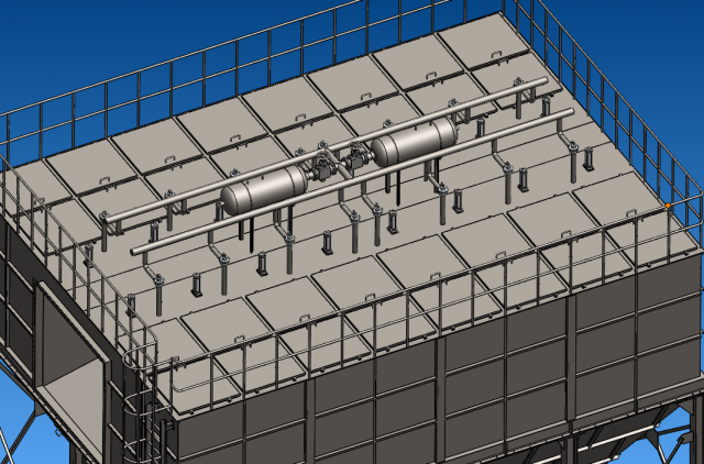PPCS96-28 air box pulse bag filter 3D Model in Machines 3DExport