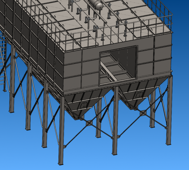 PPCS96-28 air box pulse bag filter 3D Model in Machines 3DExport