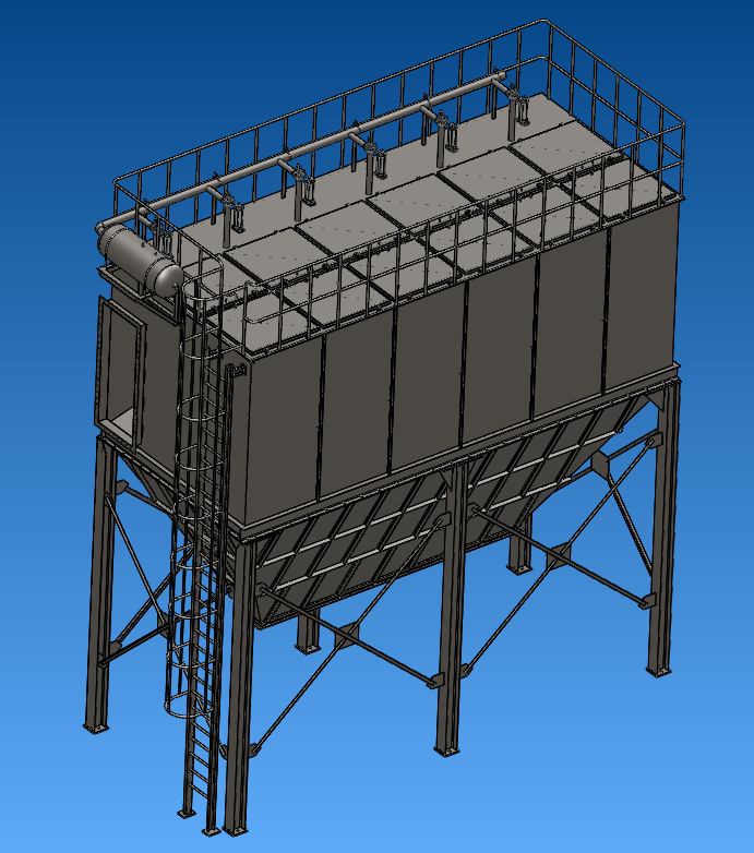 PPCS96-6 air box pulse bag filter 3D Models in Machines 3DExport
