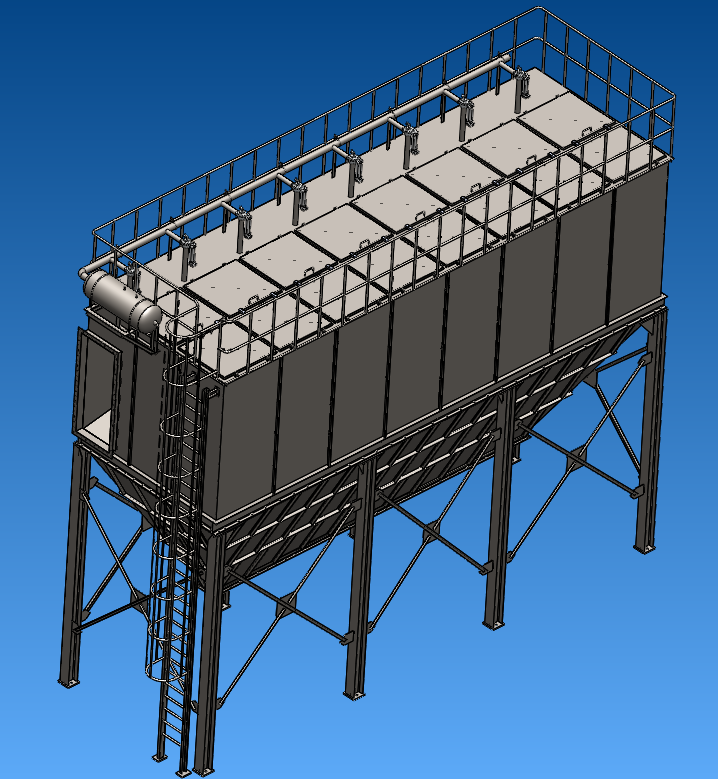 PPCS96-8 air box pulse bag filter 3D Models in Machines 3DExport