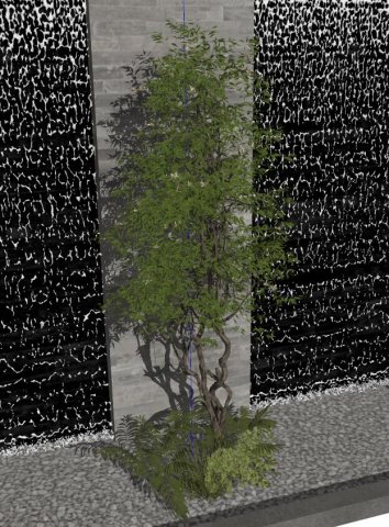 Su model of small-scale waterscape wall 3D Model in Decoration 3DExport