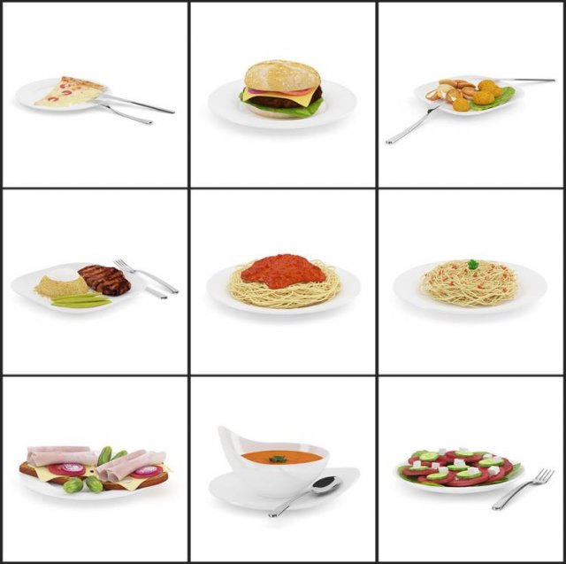 Collection of 31 sweet food pastries C4D models 3D Model in ...