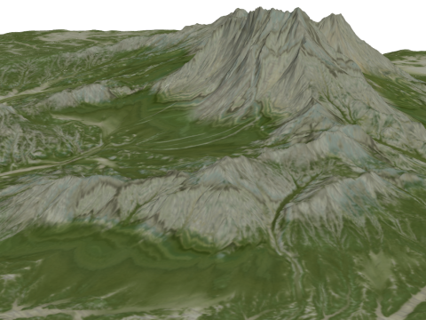 Constructing mountainous landforms dominated by uplift and water ...
