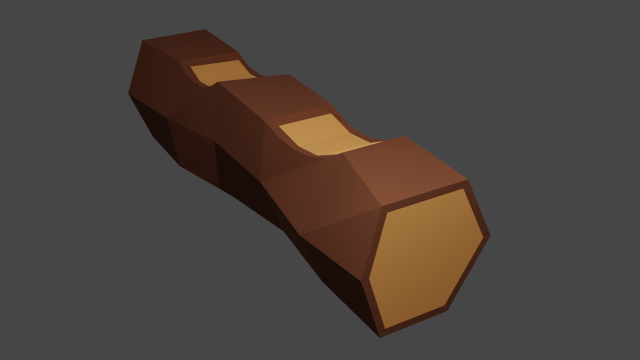 low-poly log bench 3D Model in Bench 3DExport