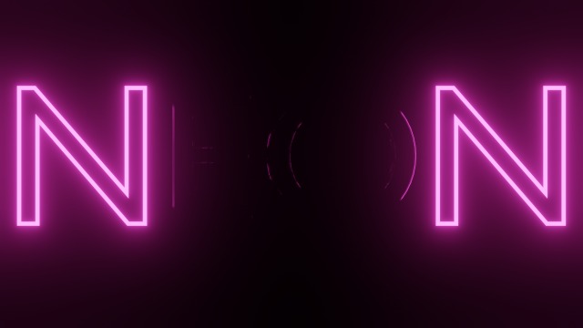 Neon Text Animation - made in Blender 3D Model in Studio and Stage 3DExport