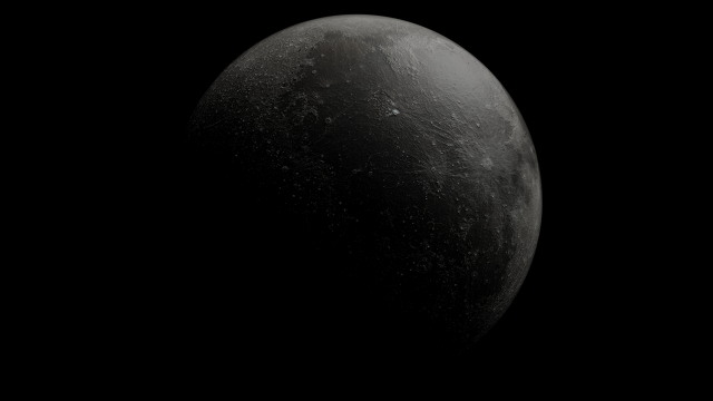 The Moon - made in Blender 3D Model in Landscapes 3DExport