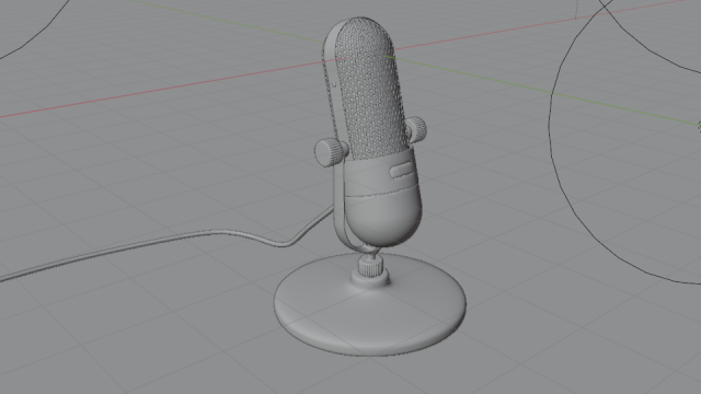 Vintage Microphone - made in Blender 3D Model in Ses 3DExport