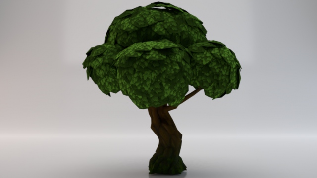 Large Tree 3D Model in Tree 3DExport