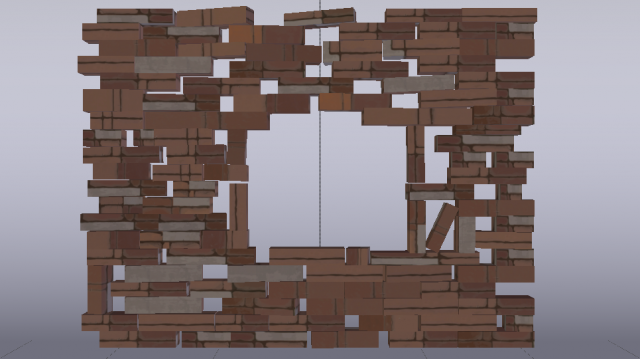 Brick Window Wall 3D Model in Miscellaneous 3DExport