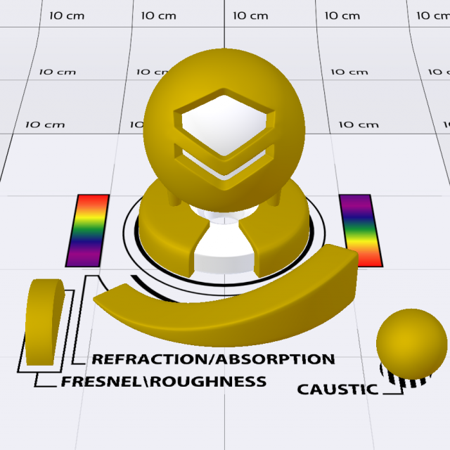 Gold Shader 3D Model in Other 3DExport