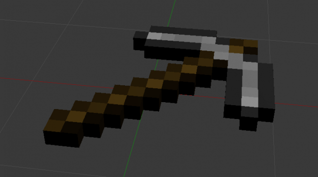Minecraft Pickaxe 3D Model in Tools 3DExport