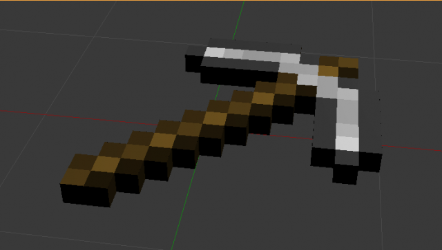 Minecraft Pickaxe 3D Model in Tools 3DExport