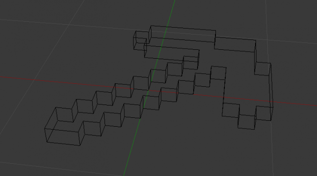 Minecraft Pickaxe 3D Model in Tools 3DExport