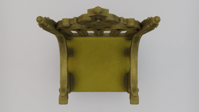 The Golden Fantasy Throne 02 3D Model in Chair 3DExport