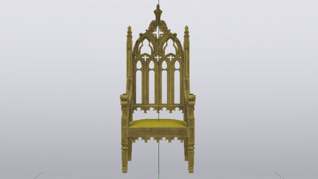 The Golden Fantasy Throne 02 3D Model in Chair 3DExport
