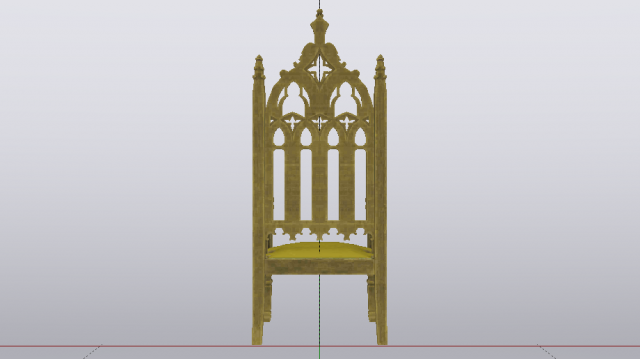 The Golden Fantasy Throne 02 3D Model in Chair 3DExport