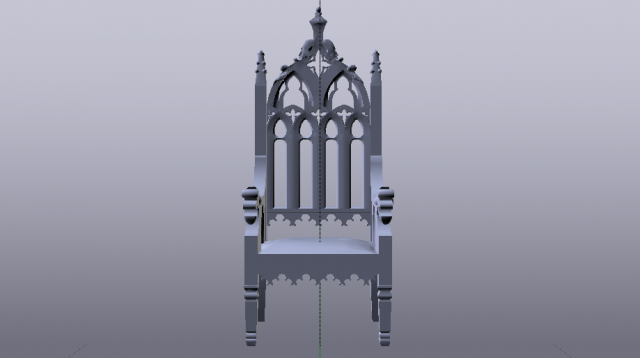 The Golden Fantasy Throne 02 3D Model in Chair 3DExport