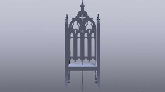 The Golden Fantasy Throne 02 3D Model in Chair 3DExport