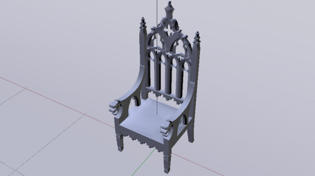 The Golden Fantasy Throne 02 3D Model in Chair 3DExport