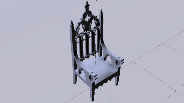 The Golden Fantasy Throne 02 3D Model in Chair 3DExport