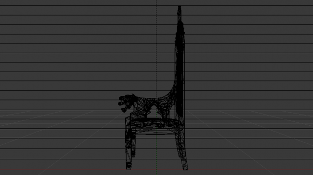 The Golden Fantasy Throne 02 3D Model in Chair 3DExport