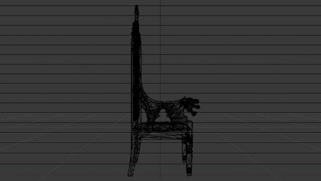 The Golden Fantasy Throne 02 3D Model in Chair 3DExport