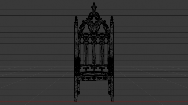 The Golden Fantasy Throne 02 3D Model in Chair 3DExport