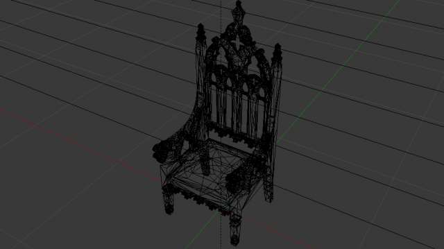 The Golden Fantasy Throne 02 3D Model in Chair 3DExport