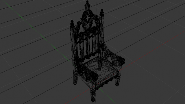 The Golden Fantasy Throne 02 3D Model in Chair 3DExport