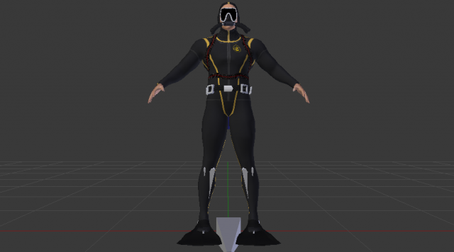 Scuba Diver 3D Model in Man 3DExport