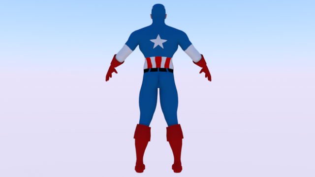 Captain America 3D Model in Man 3DExport